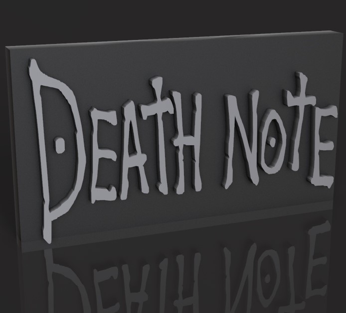 3D file Death note 3D logo 🗿 ・Model to download and 3D print・Cults