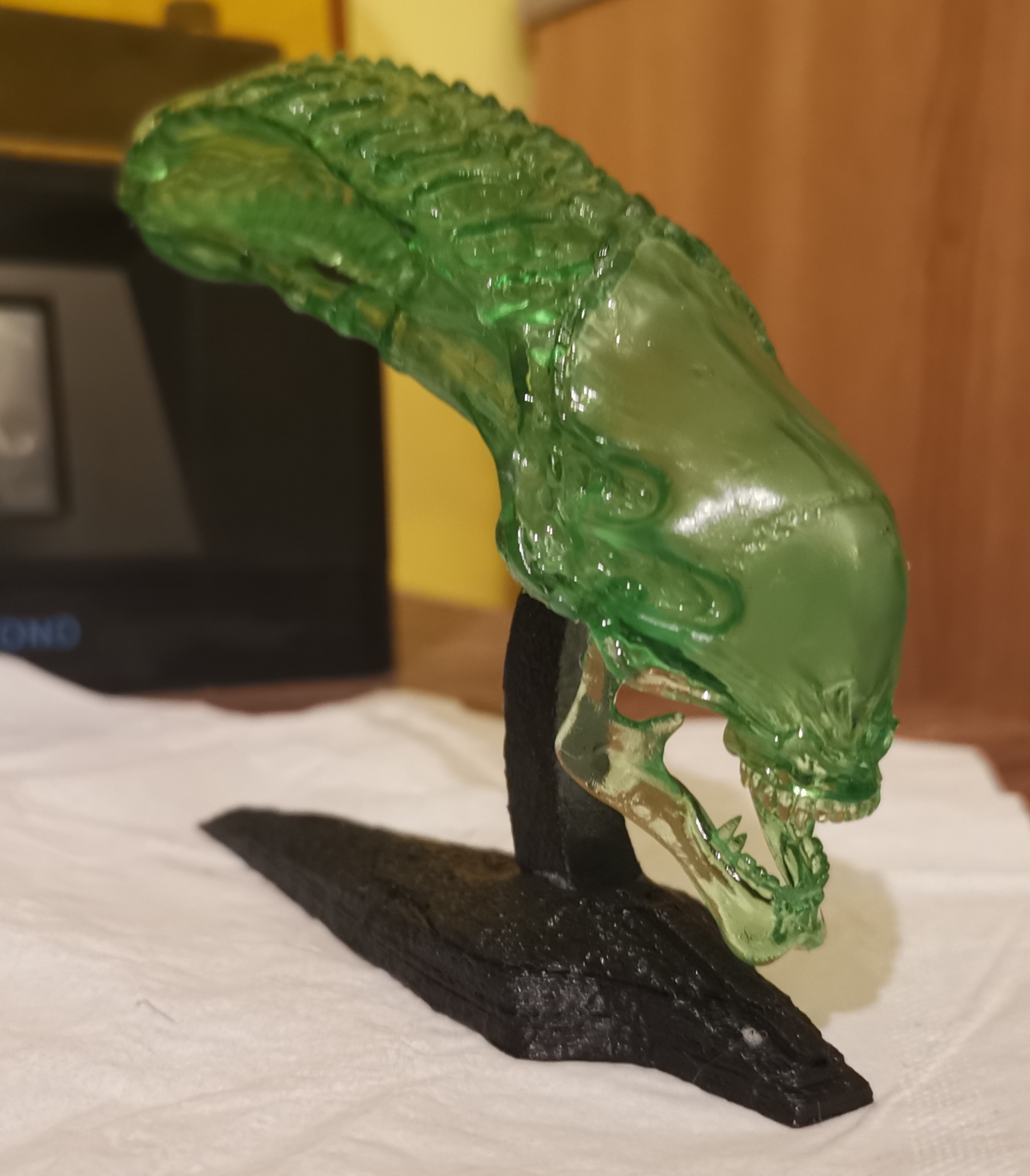 3D printed Xenomorph skull with base • made with Anycubic photon mono・Cults