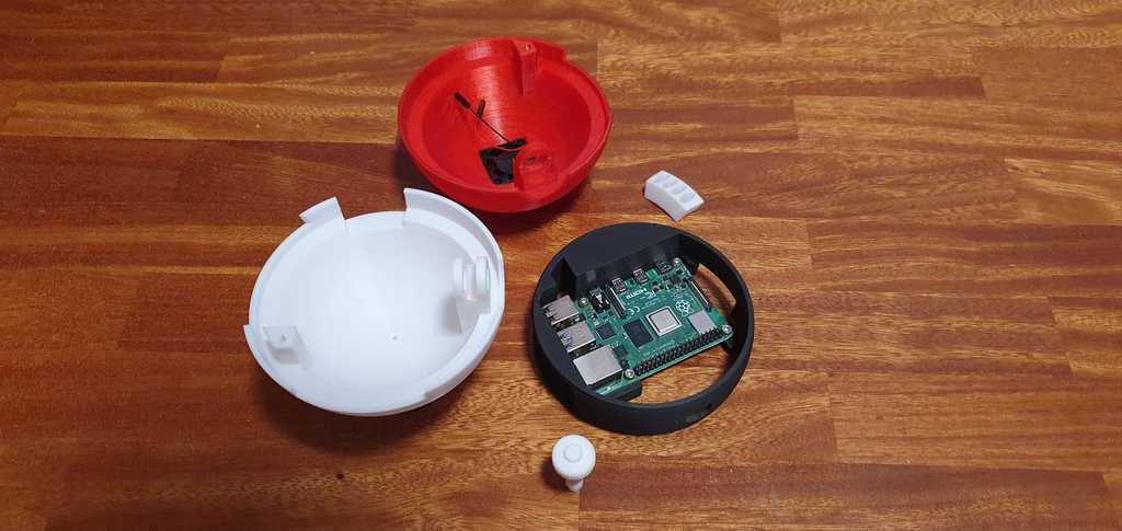 3D-Datei Pokeball Raspberry Pi 4 kostenlos 🎲 ・3D-Drucker-Design zum herunterladen・Cults