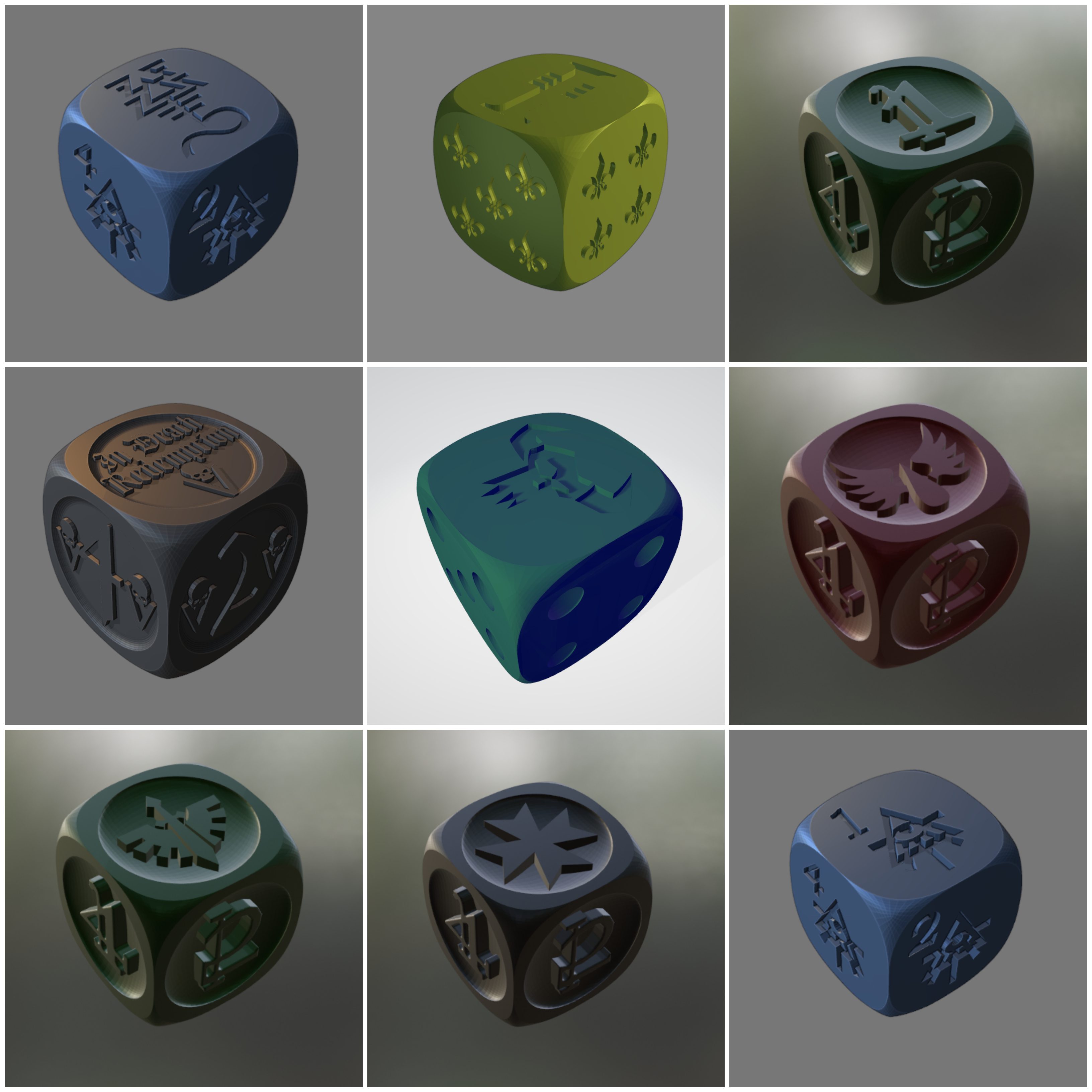 🎲 Dice For War Hammer tabletop - compilation・ STL File for ・Cults