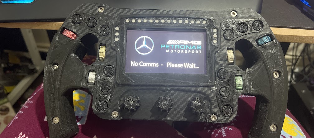 🛞 Merc W12 F1 steering wheel (full for bigger printers and split for ...