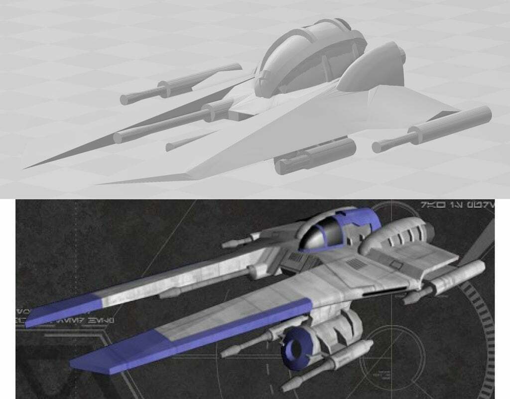 ⭐ Sabaoth Defender, Star Wars Starfighter・Free STL File for ・Cults