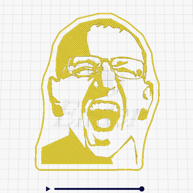 Archivo STL gratis Chester Bennington stencil decorativo 🖼️・Plan ...