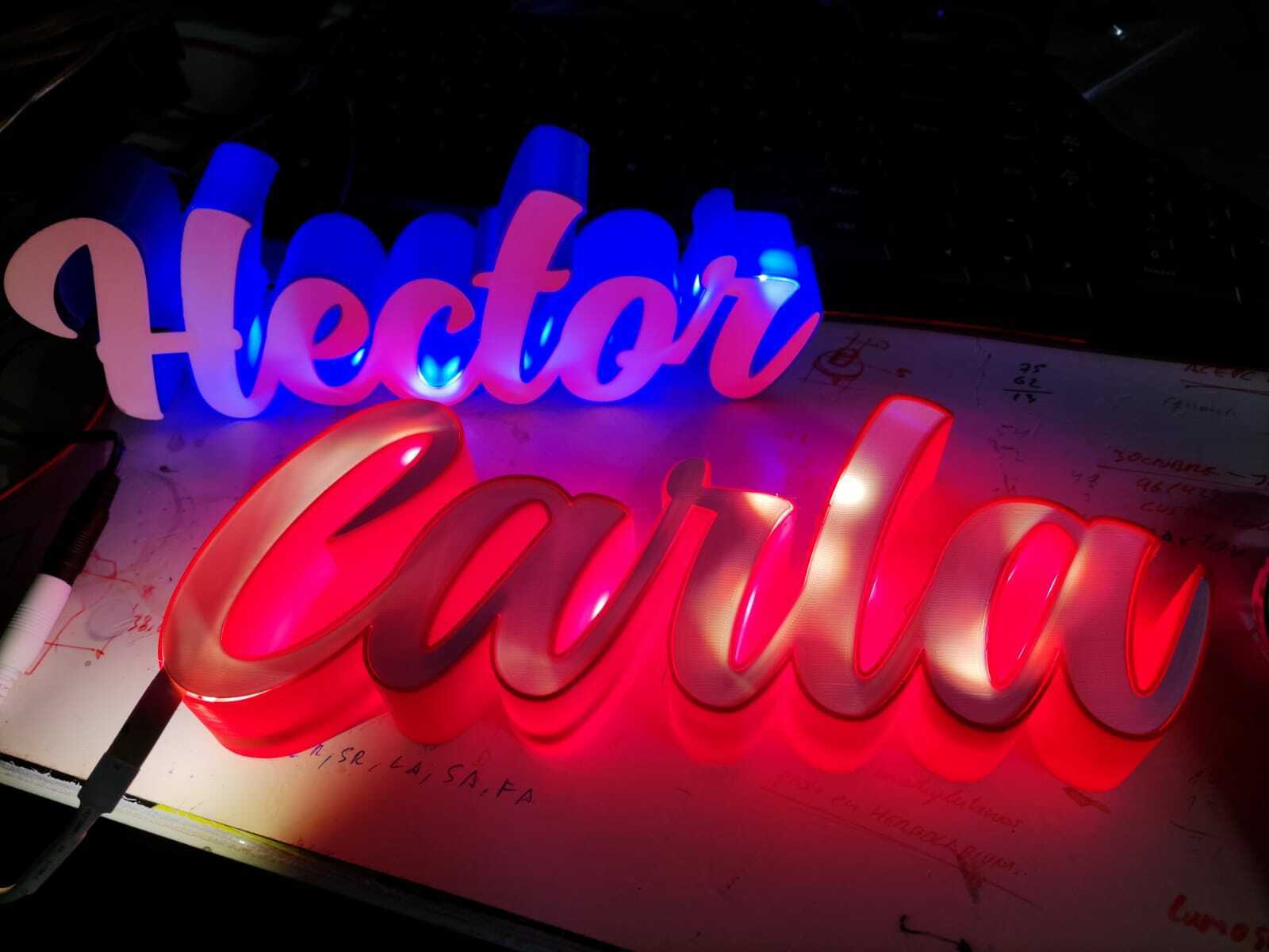 🎨 LED NAMES・Free STL File for ・Cults