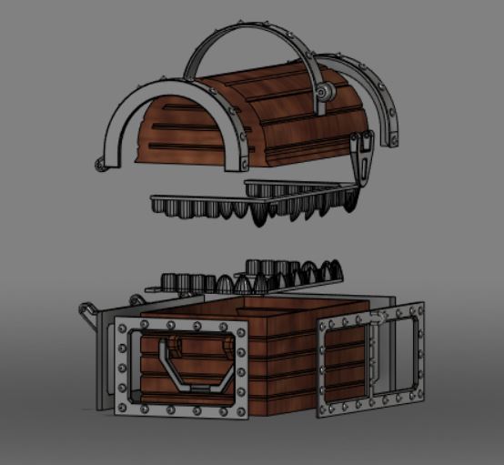 STL file Biting Chest 🏫 ・3D print model to download・Cults