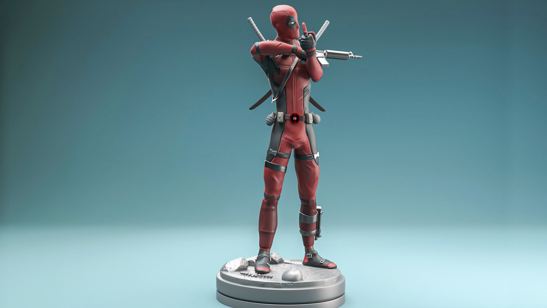 🎲 Deadpool statue 3D print・Archivo 3D para ・Cults