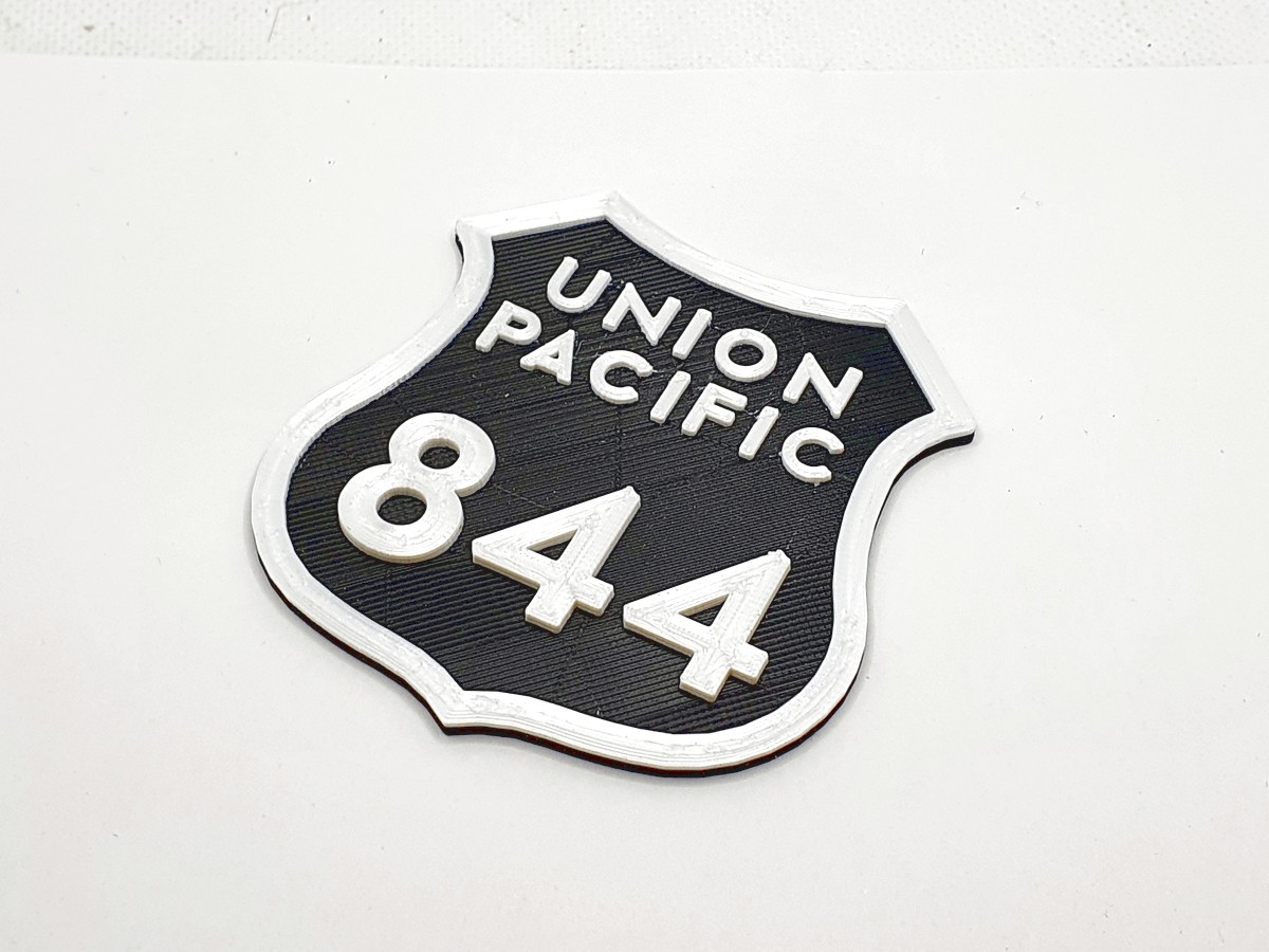 🚂 Union Pacific 844 locomotive number plate・ STL File for ・Cults
