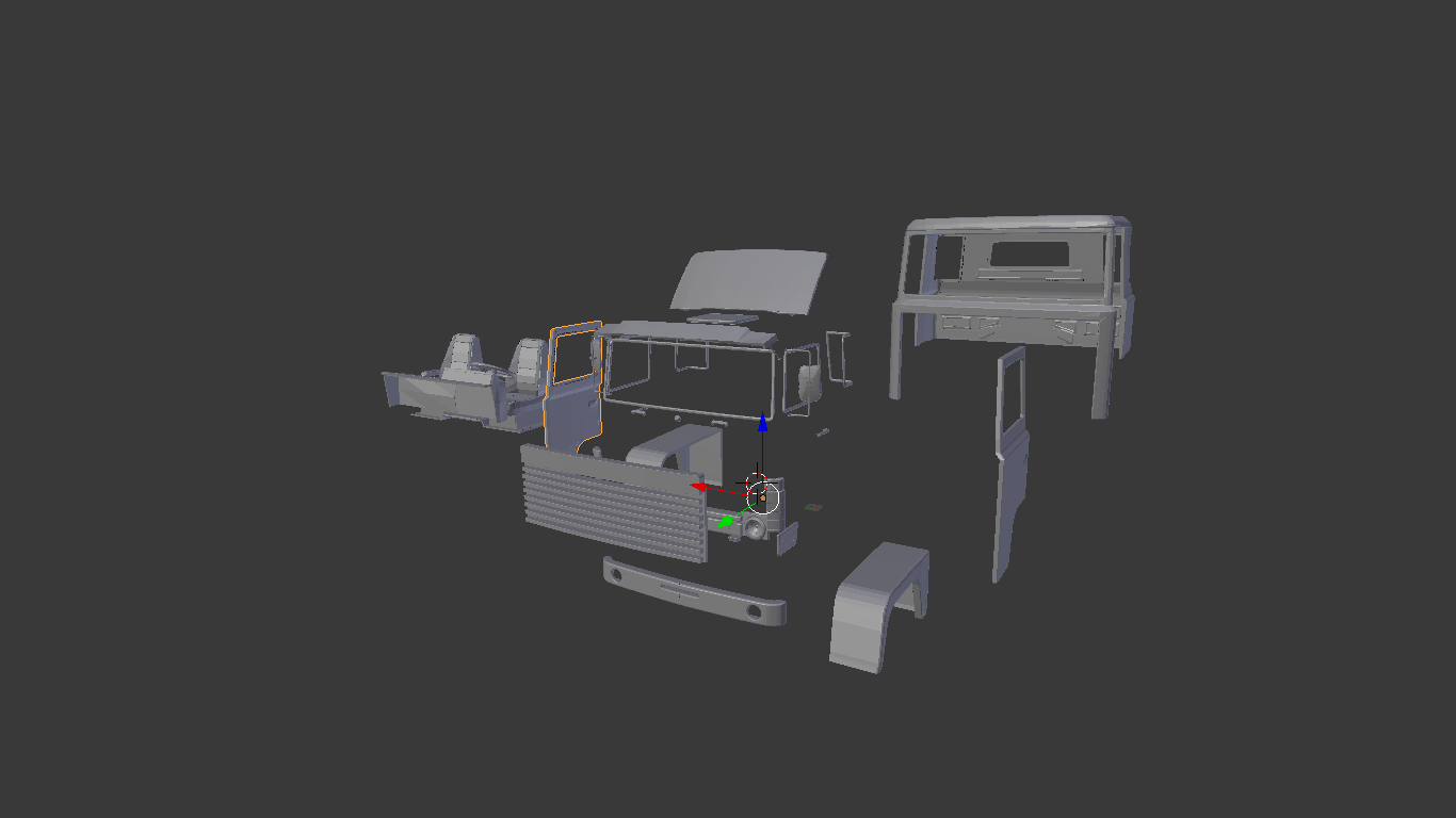 3D-Datei RC-LKW-Fahrerhaus Modell 141 🚗 ・3D-Druck-Idee zum Herunterladen・Cults