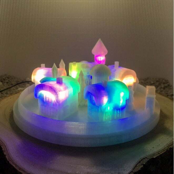 3D printable Christmas elf town lamp・Cults