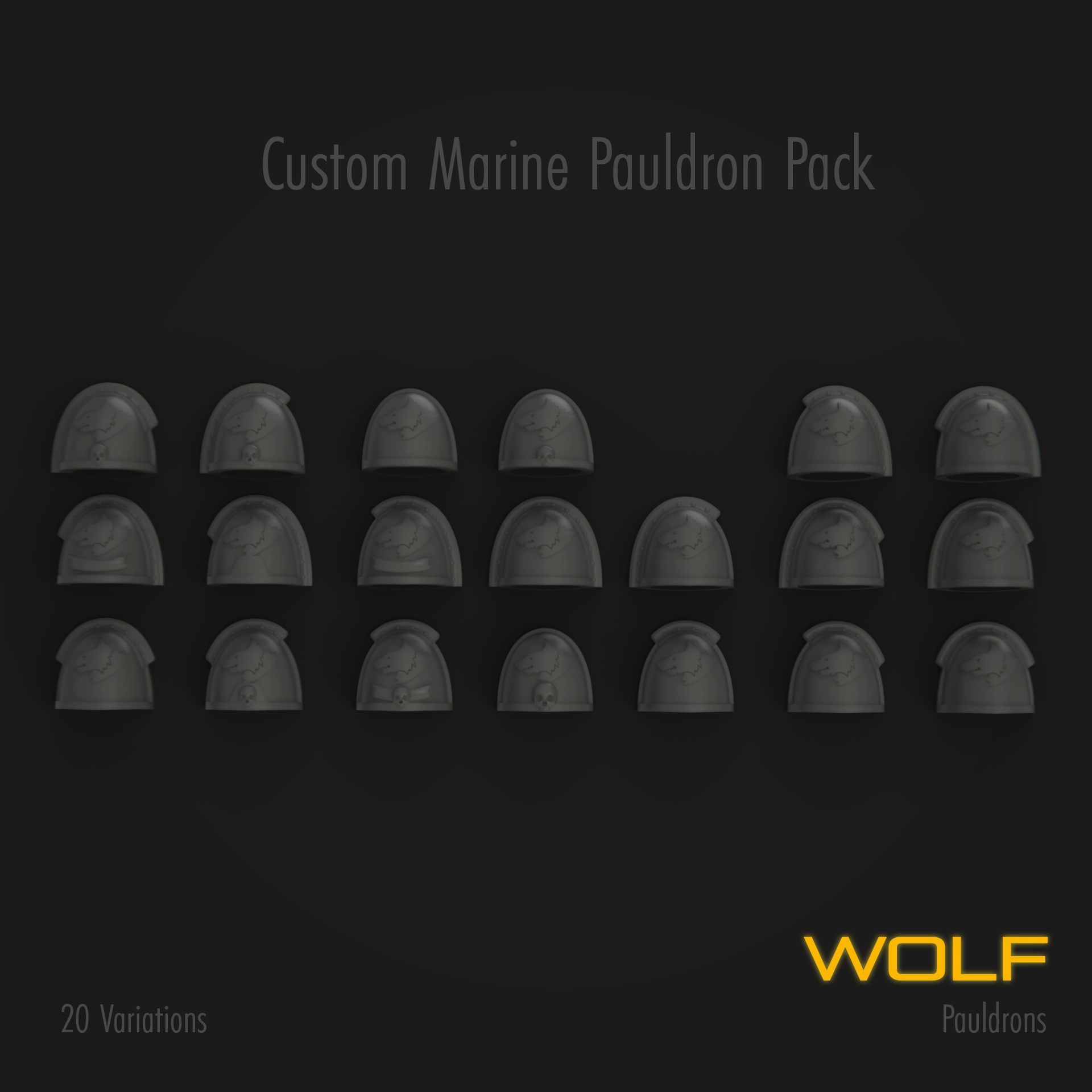 Файл STL Wolf Space Marine Pauldron Pack 🐺 ・Модель для загрузки и 3D ...