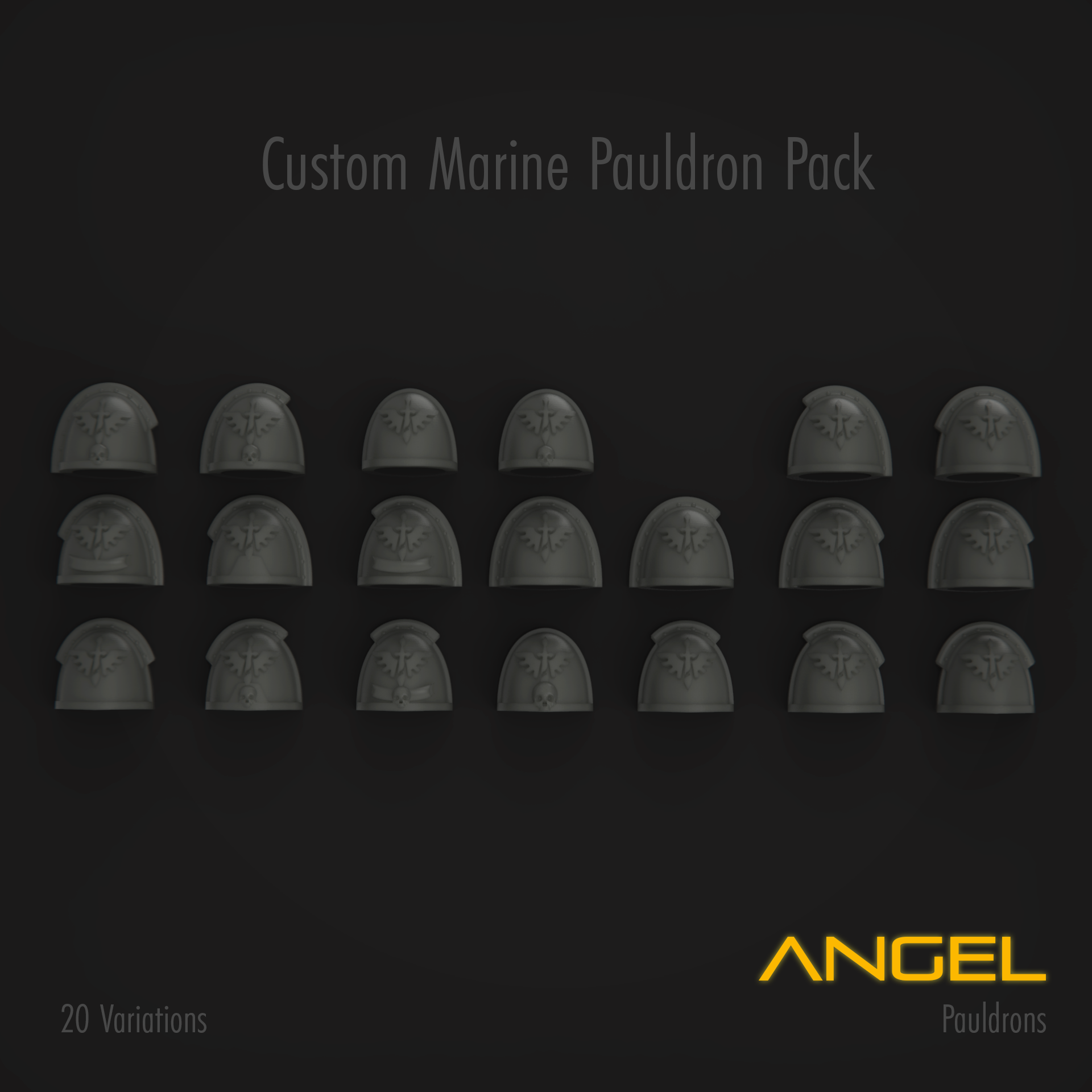 STL file Angel Space Marine Pauldron Pack 👼 ・3D printer model to ...