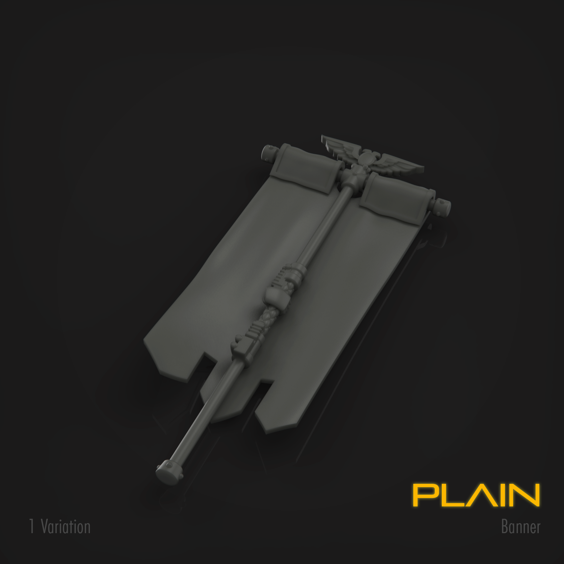 STL file Plain Marine Standard Banner ⚔ ・Model to download and 3D print ...