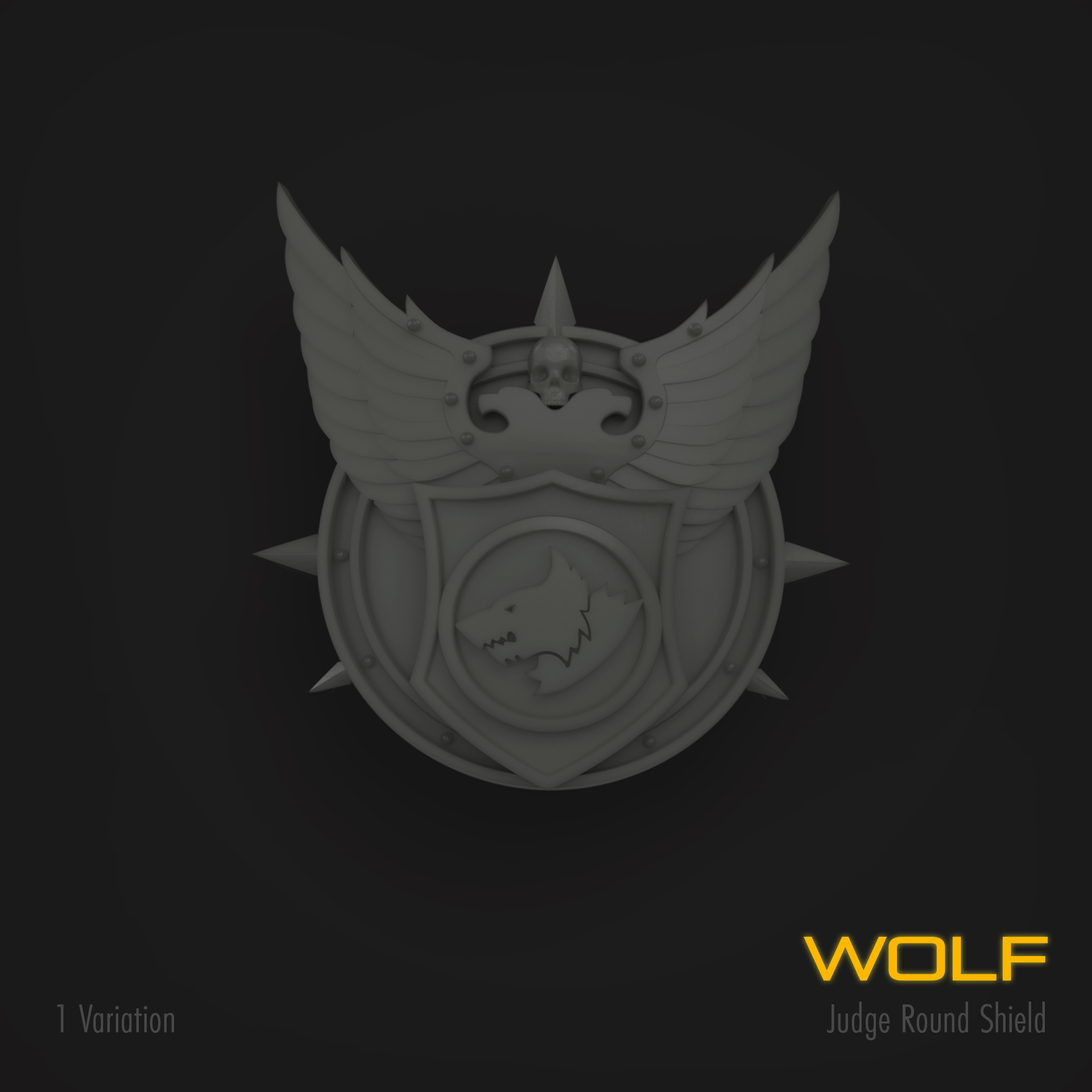 STL file Wolf ROUND JUDGE SHIELD 🐺 ・3D printing template to download・Cults