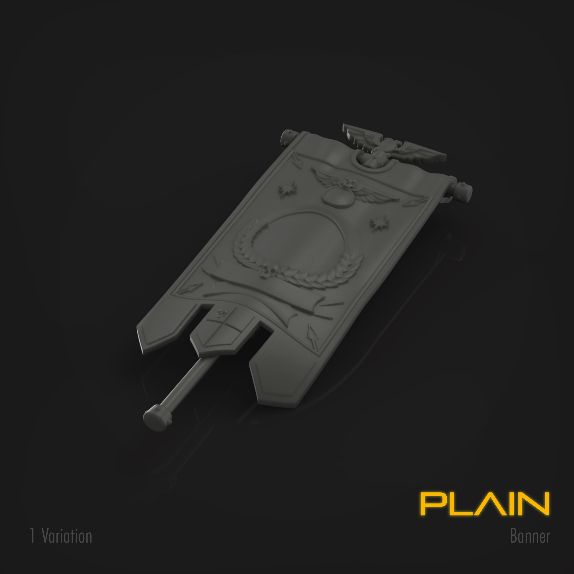 STL file Plain Marine Standard Banner ⚔ ・Model to download and 3D print ...