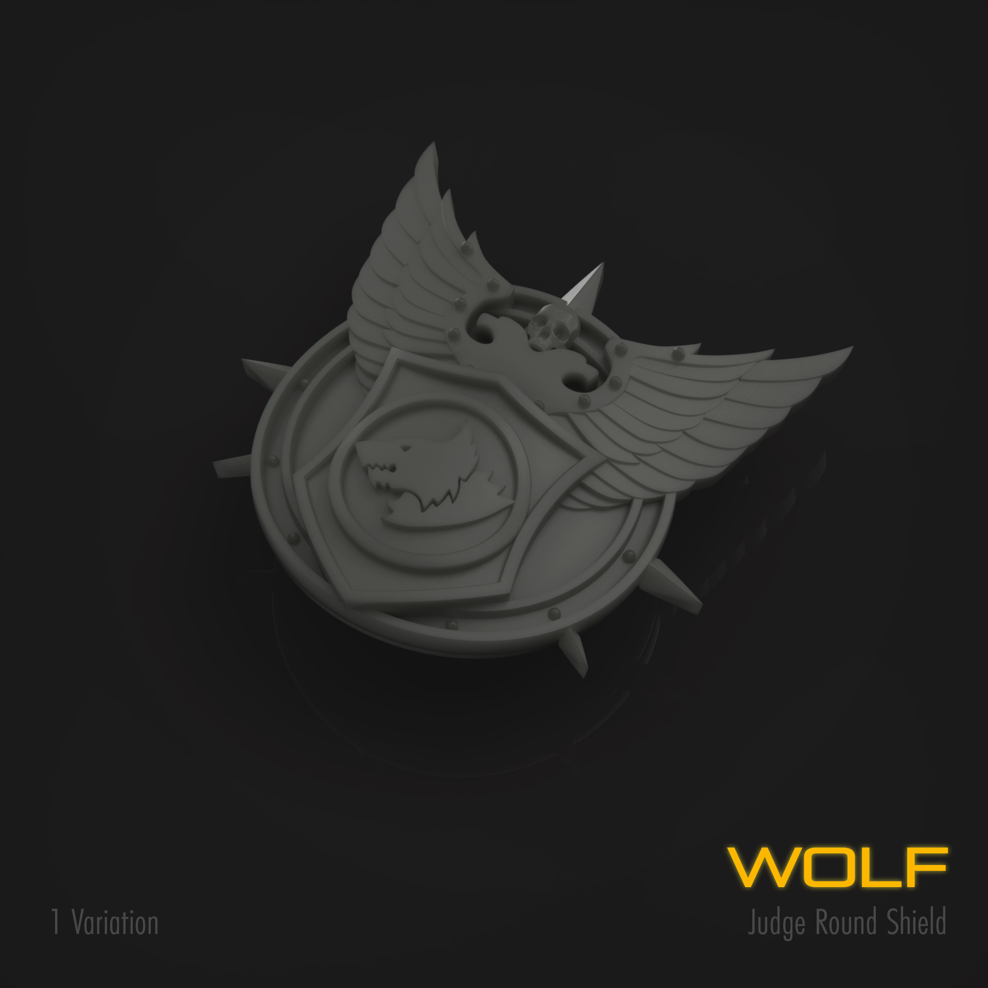 STL file Wolf ROUND JUDGE SHIELD 🐺 ・3D printing template to download・Cults