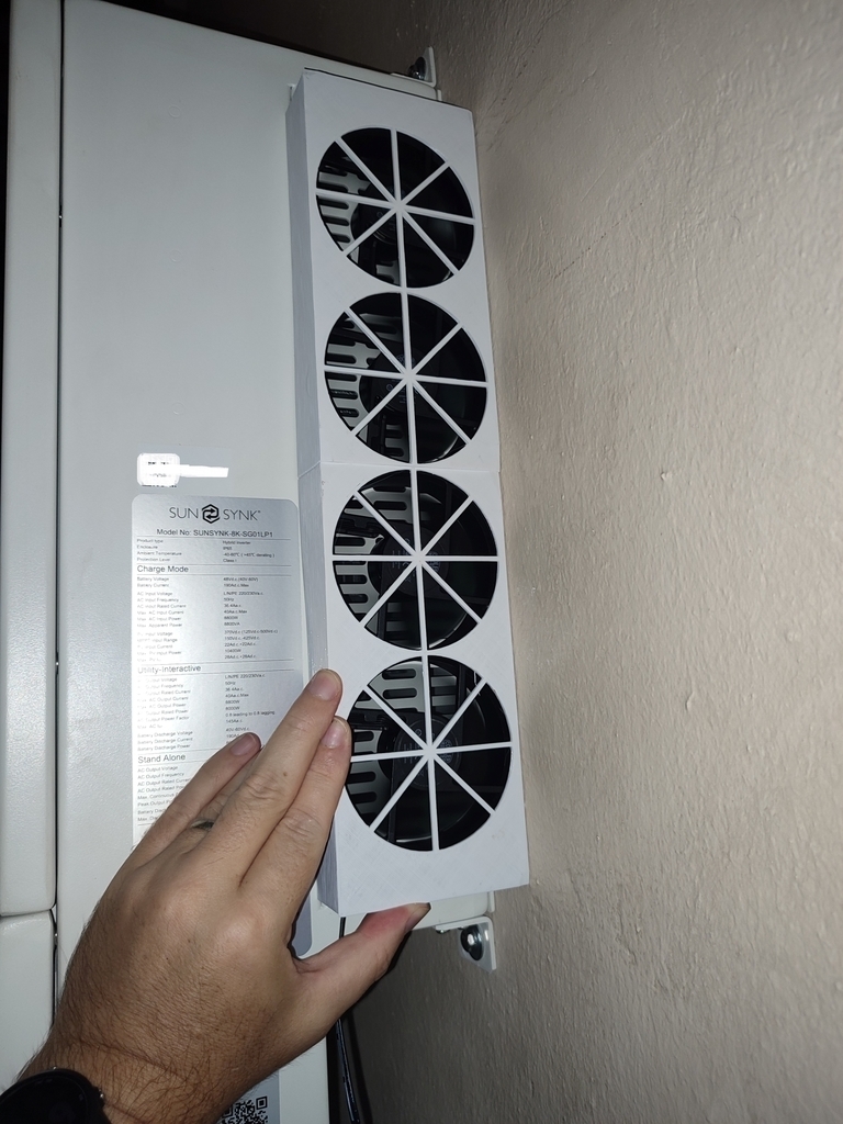 Free 3D file Sunsynk 8kw Fan Mod 🔌・Template to download and 3D print・Cults
