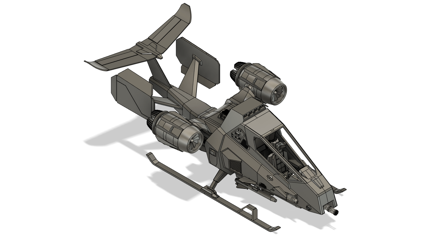 ️ DragonHawk VTOL & Rattlesnake L.A.N.G. for 1:12 (6"/15cm) figures・ 3D ...