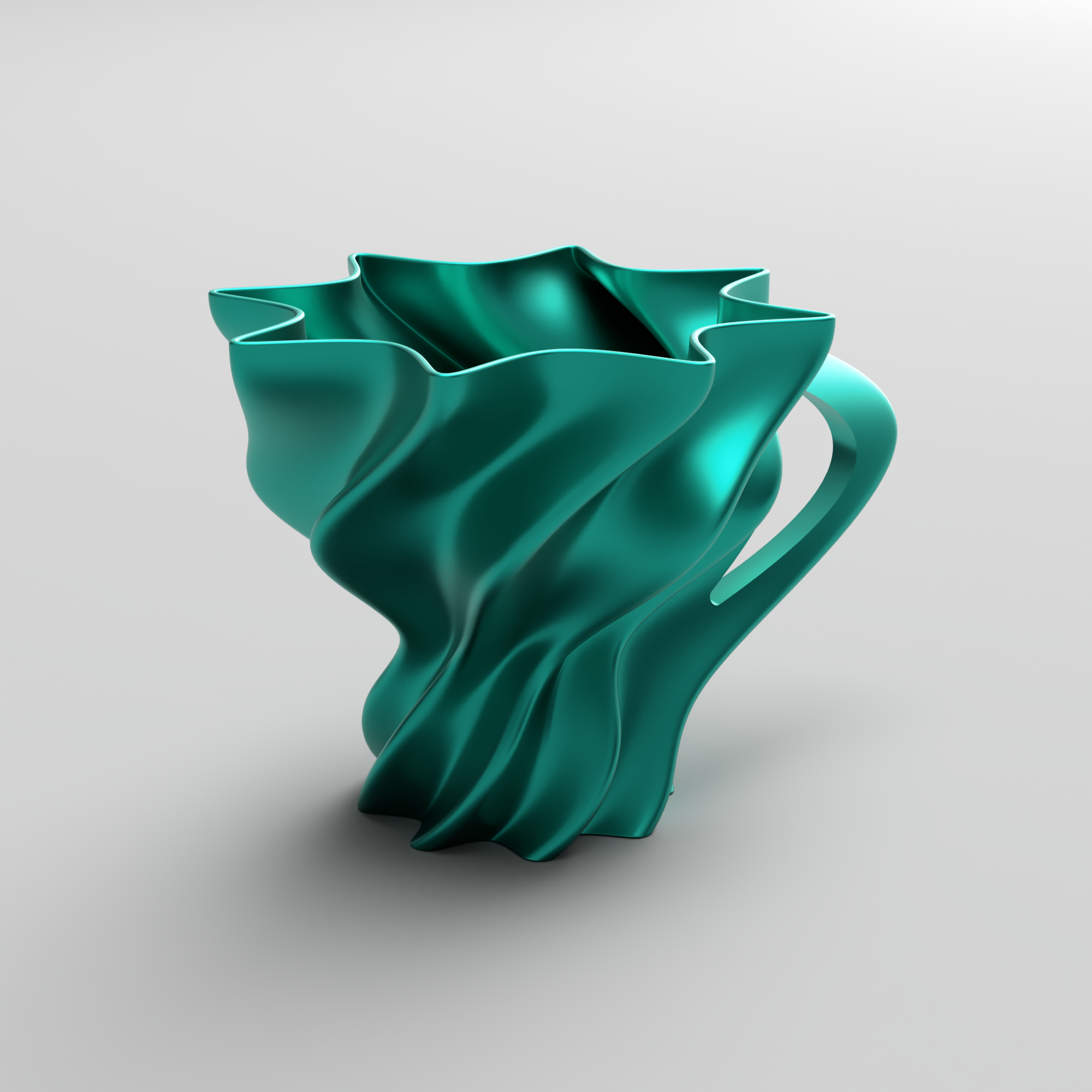 STL file Large Tea or Coffee Cup and Plate 🫖 ・3D printable design to ...