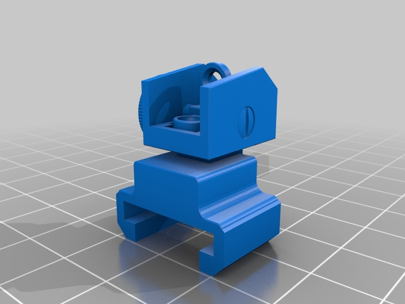 3D file Nerf Rail Iron Flip UP Battle Sight Front and Back ⬆️ ・Model to ...