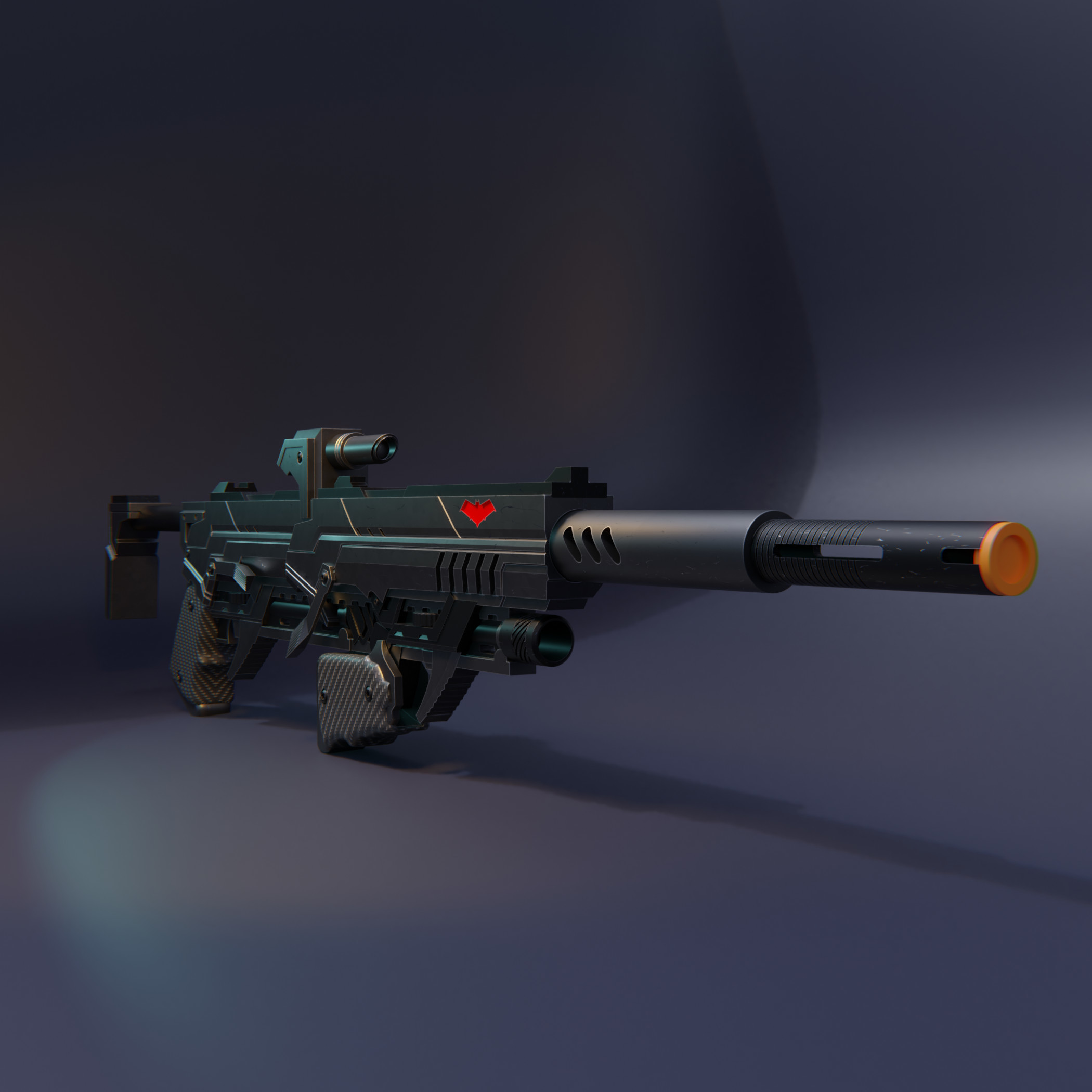 🔫 Red Hood Arkham Knight Rifle・ 3D File for ・Cults