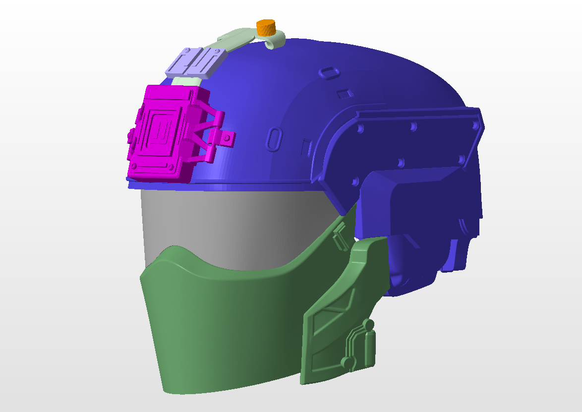 🪖 Futuristic tactical helmet・ STL File for ・Cults