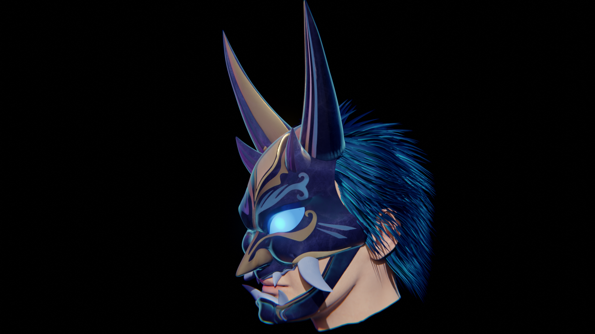 STL file Xiao mask from Genshin Impact 💭 ・Model to download and 3D ...