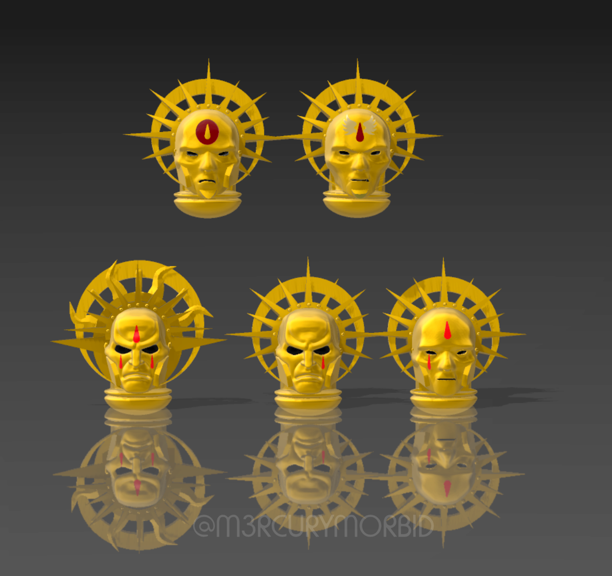 👼 Bloody Death Angel Masks・Free 3D File for 3D printing・Cults