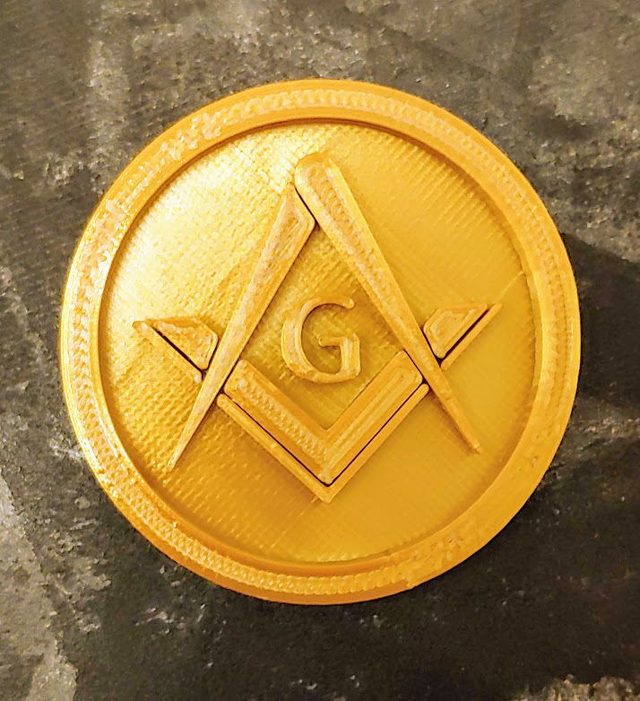 🪙 Masonic Logo Coin・ STL File for ・Cults
