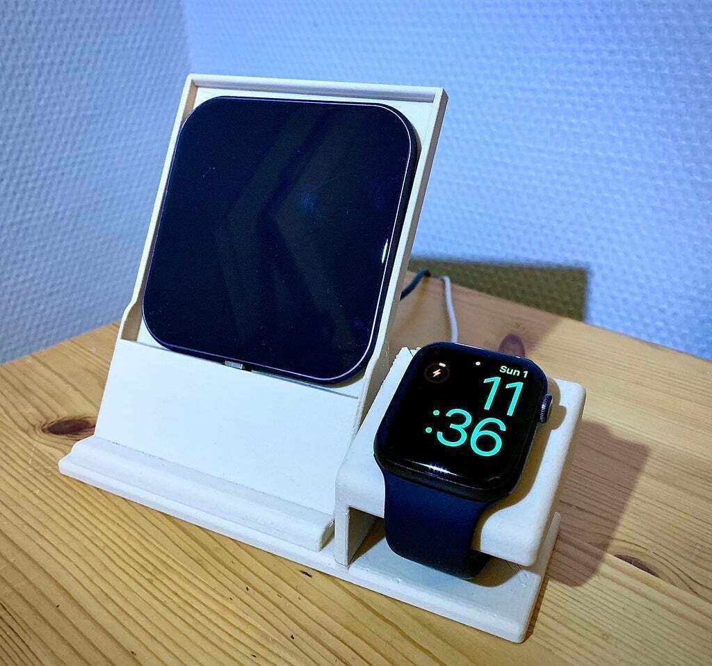 📞 Phone and watch stand - IPhone/Apple Watch・Free STL File for ・Cults