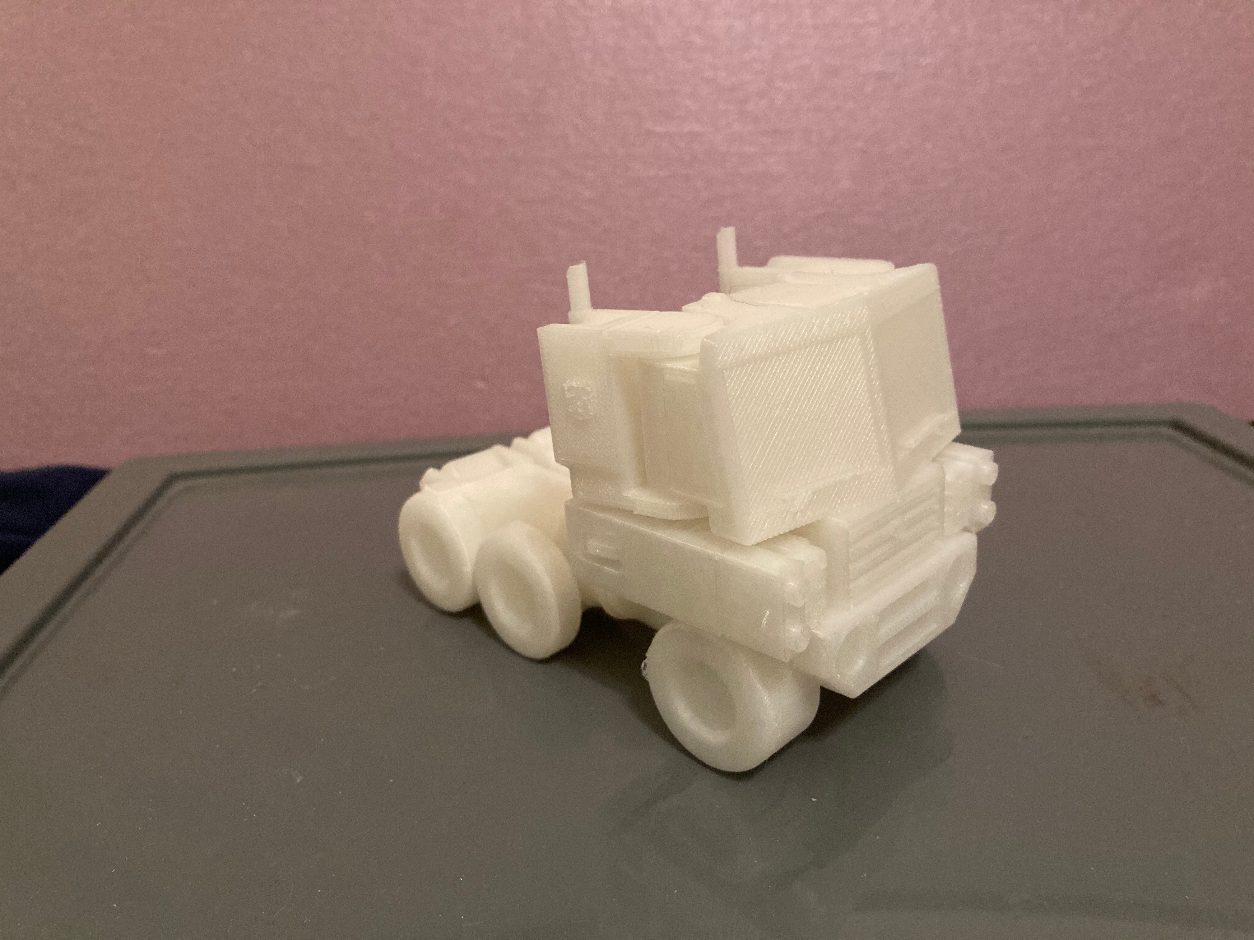 3D printable Transformable Optimus Prime (single print, no support ...