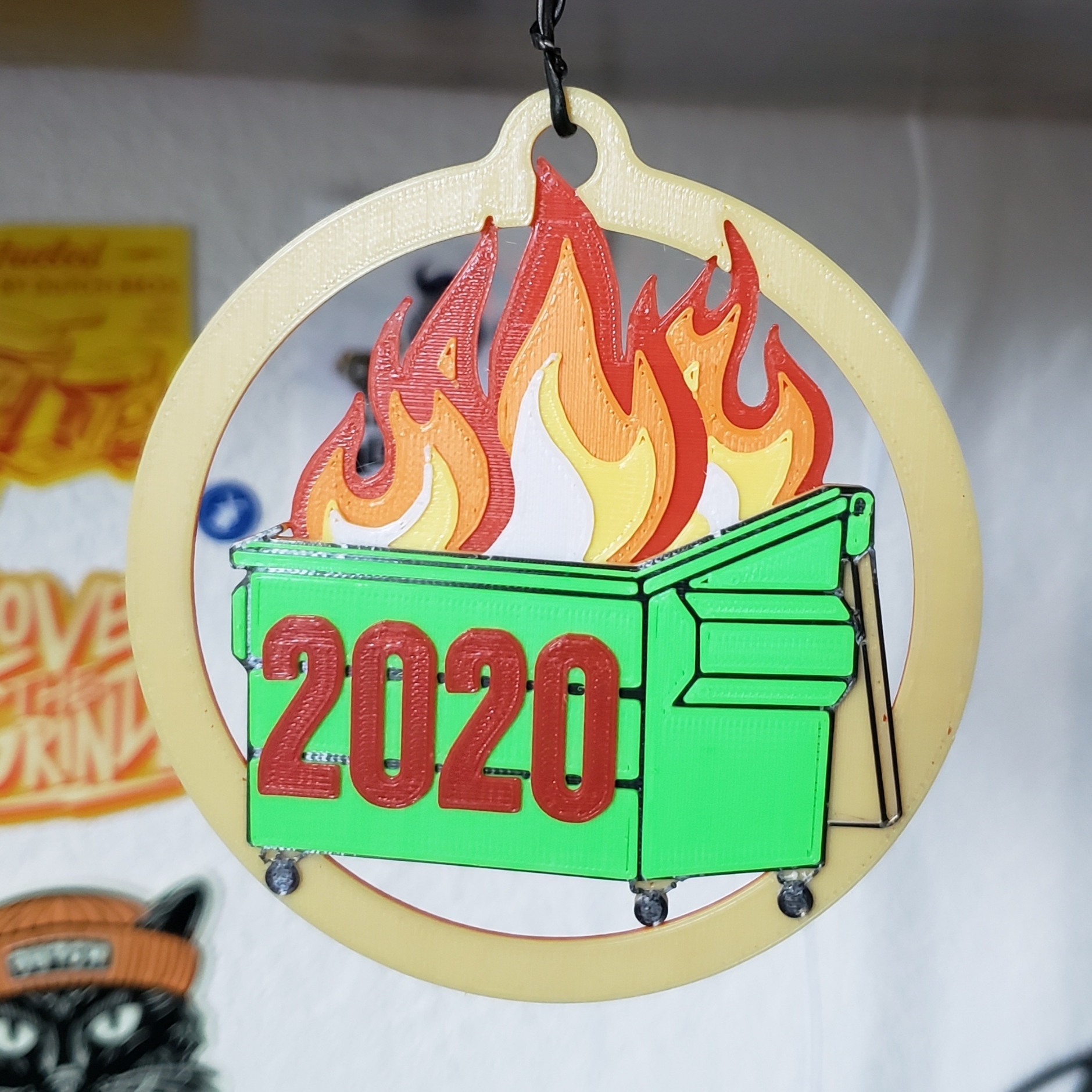 STL file 2020 Dumpster Fire Xmas Ornament 🔥 (3MF)・3D printer model to ...
