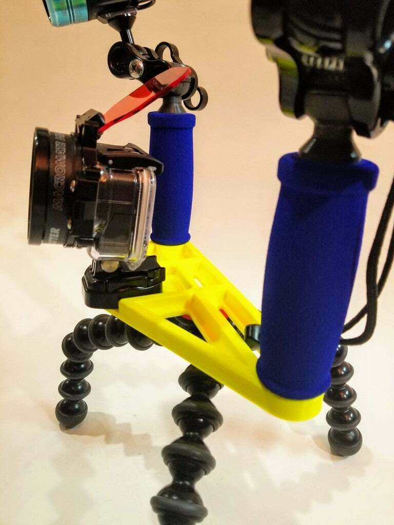 Free STL file RODAM GoPro Diving Tray (for Macromate) 🤿・Object to ...