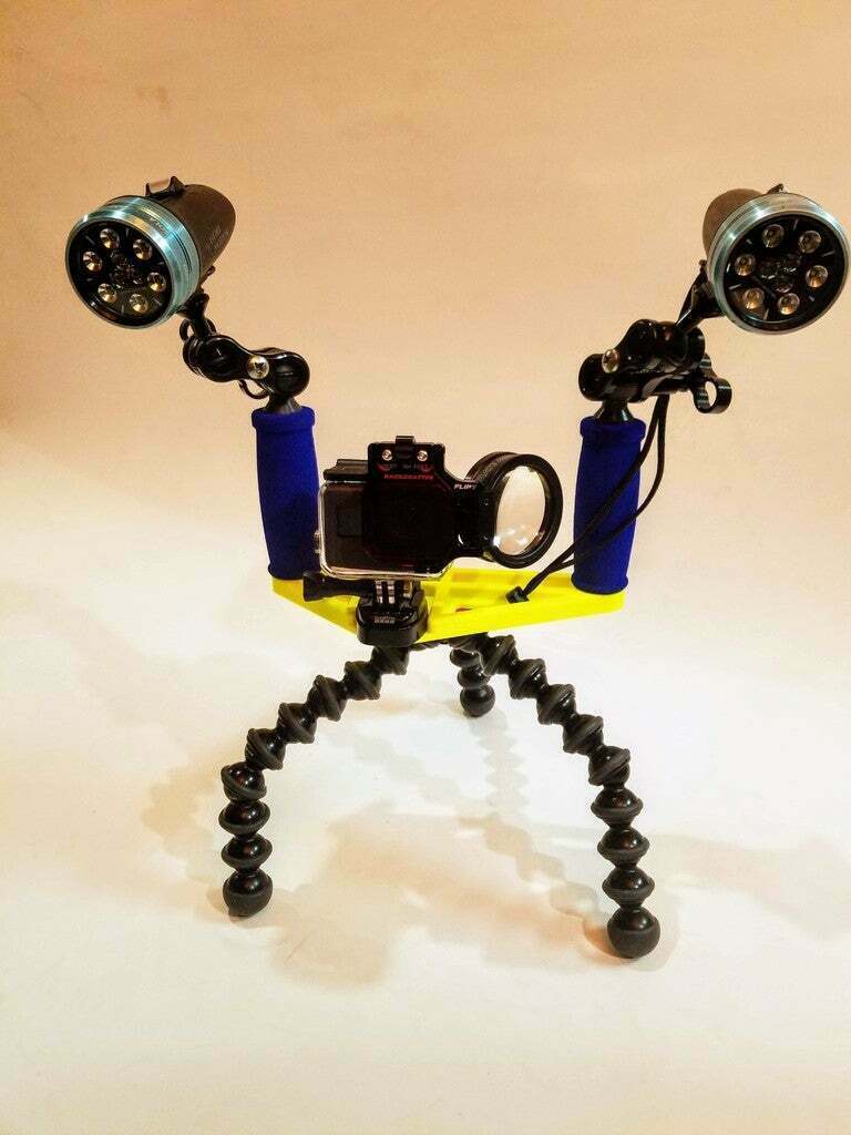 Free STL file RODAM GoPro Diving Tray (for Macromate) 🤿・Object to ...