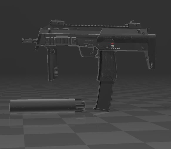 STL file Heckler & Koch mp7 A1 🔫 (OBJ and 3MF)・3D print object to download・Cults