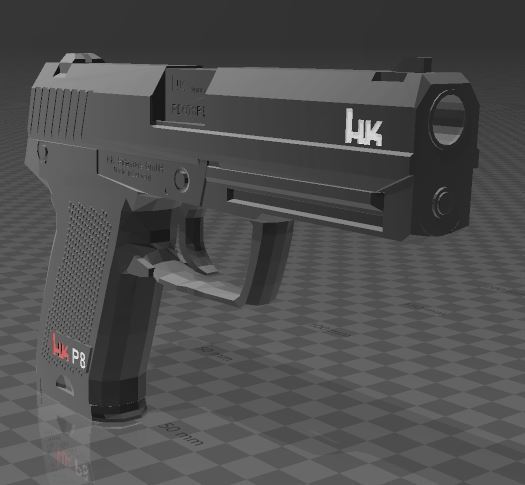 🔫 HECKLER KOCH P8・ STL File for ・Cults