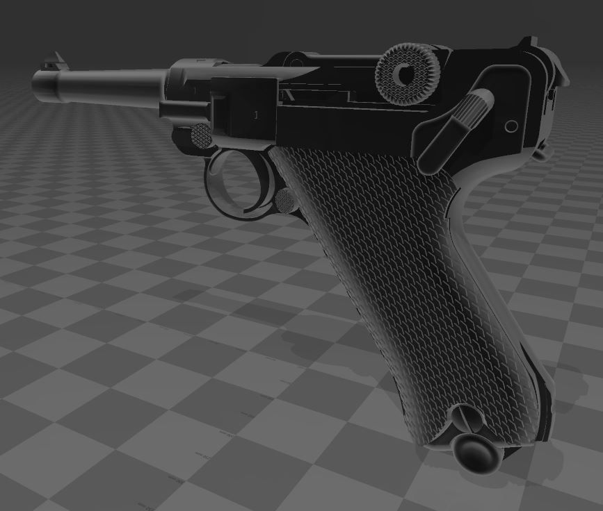 OBJ file Luger P 08 🔫 (3MF)・3D printable design to download・Cults