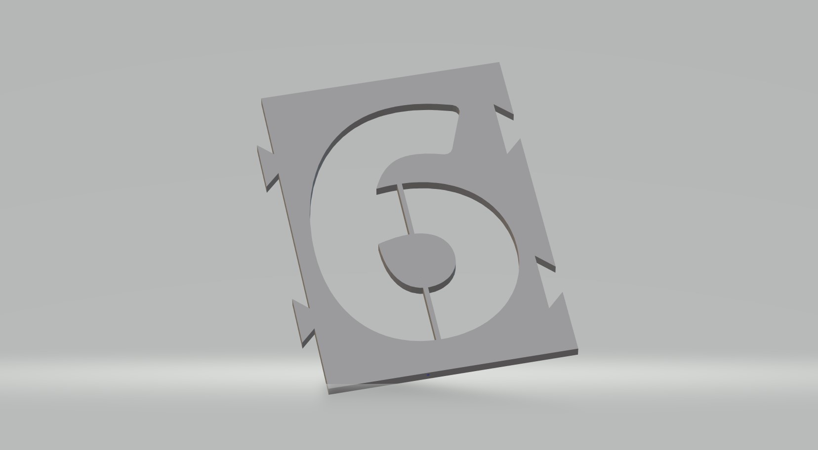 STL file Stencil number "6" for spray paint, brush, airbrush. 🎨 ・3D ...