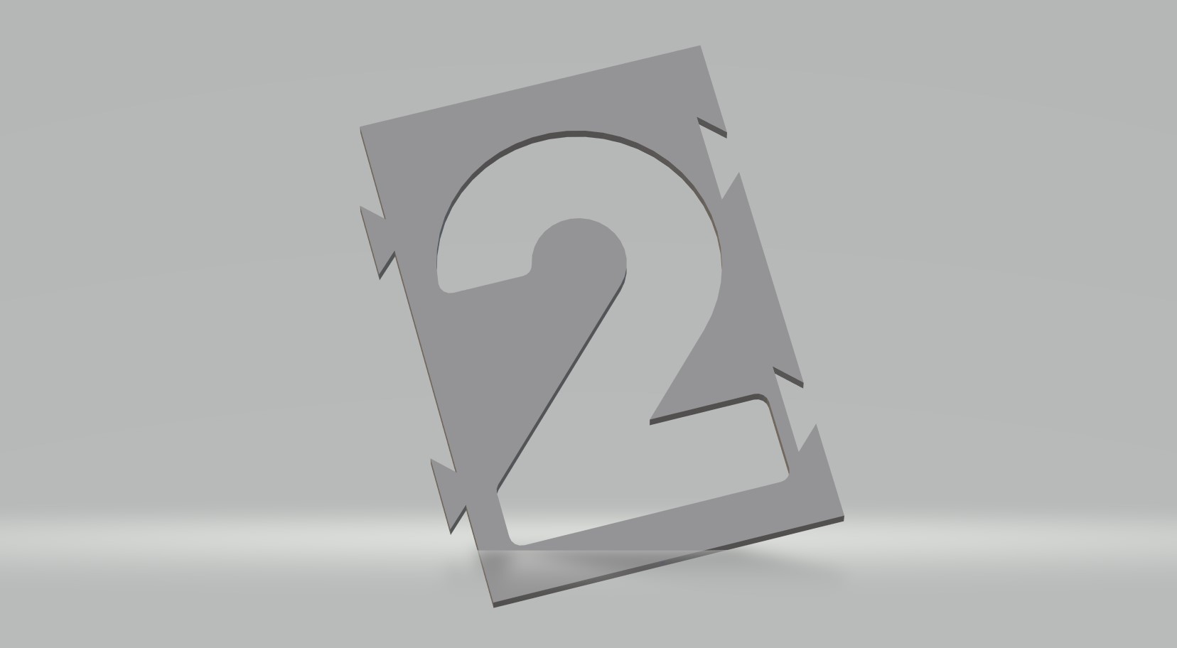 STL file Stencil number "2" for aerosol paint, brush, airbrush. 🎨 ・3D ...