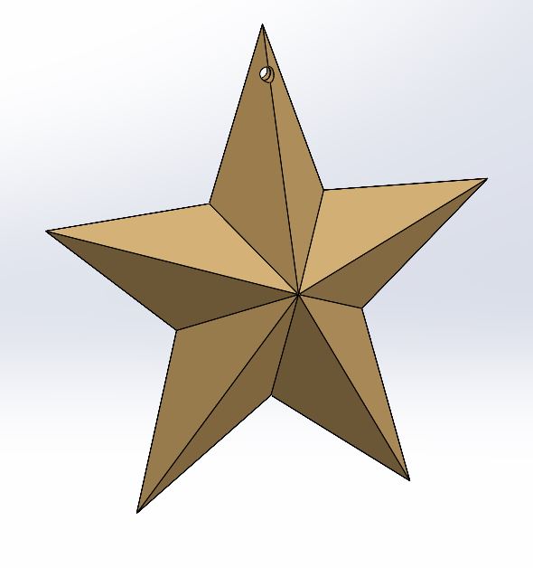 ⭐ Star decoration・Free STL File for ・Cults