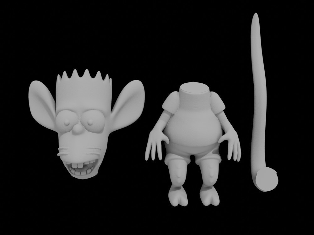arquivo 3D Bart Simpson rat boy 3D printable model cartoon print 3D ...