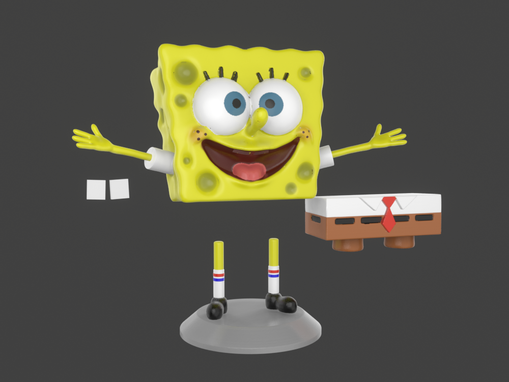 🗿 Spongebob Happy sculpture 3D print・ 3D File for ・Cults