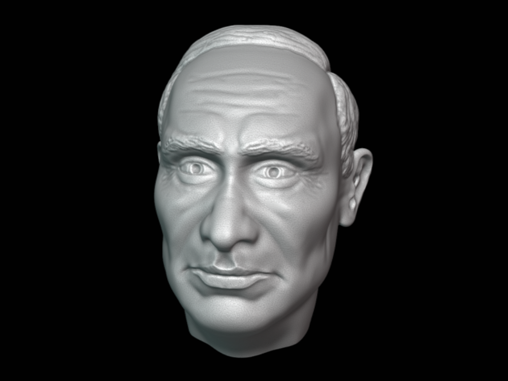 🗿 Vladimir Putin Head detailed 3D printable・ STL File for ・Cults