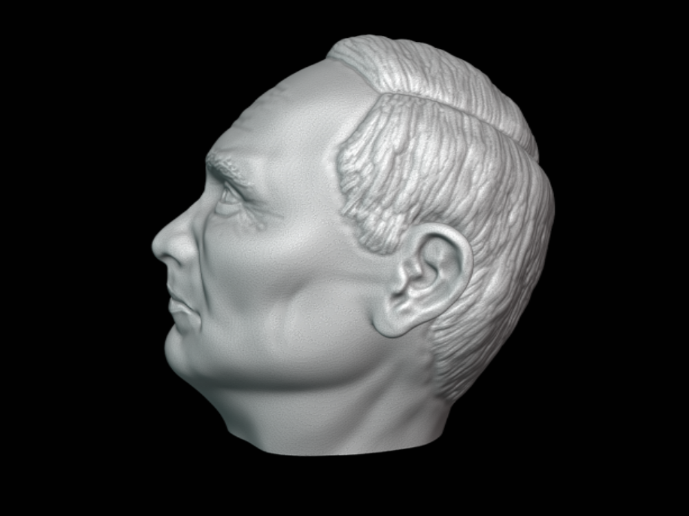 🗿 Vladimir Putin Head detailed 3D printable・ STL File for ・Cults