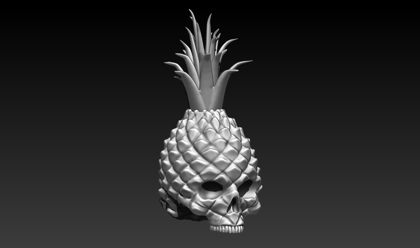 STL file pineapple skull 🍍 ・3D printable model to download・Cults