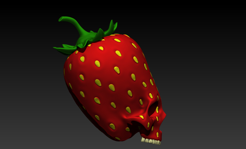 🍓 Strawberry skull・ STL File for ・Cults