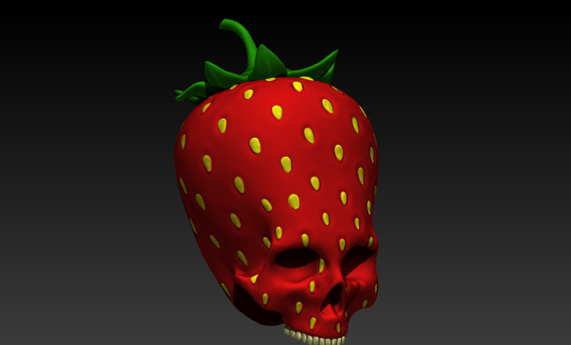 🍓 Strawberry skull・ STL File for ・Cults