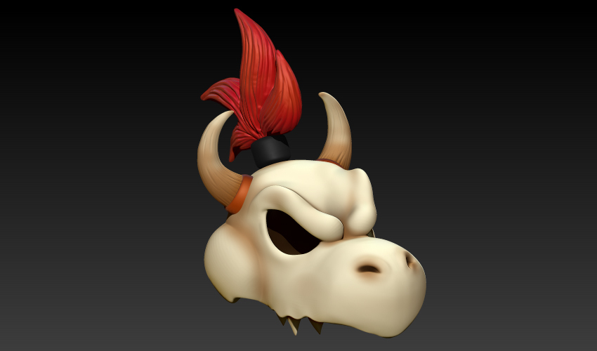 🐢 BOWSER SKULL・ STL File for ・Cults