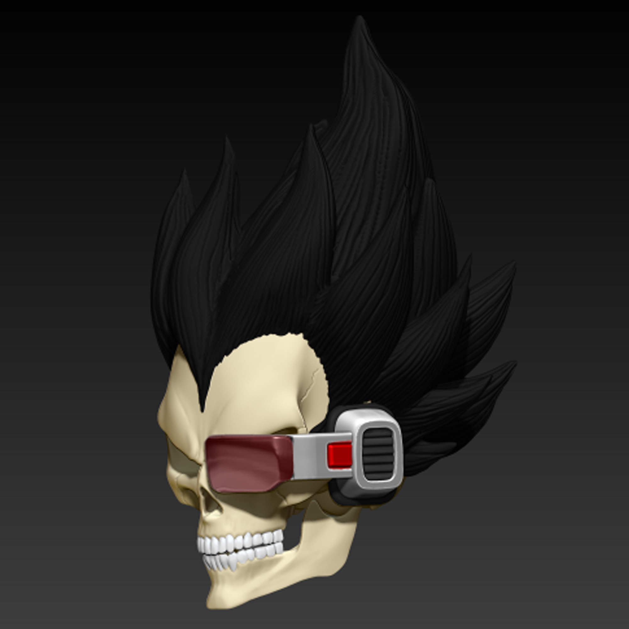💀 vegeta skull set dragon ball z・ STL File for ・Cults