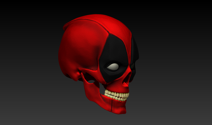 💀 DEADPOOL SKULL V2・ STL File for ・Cults
