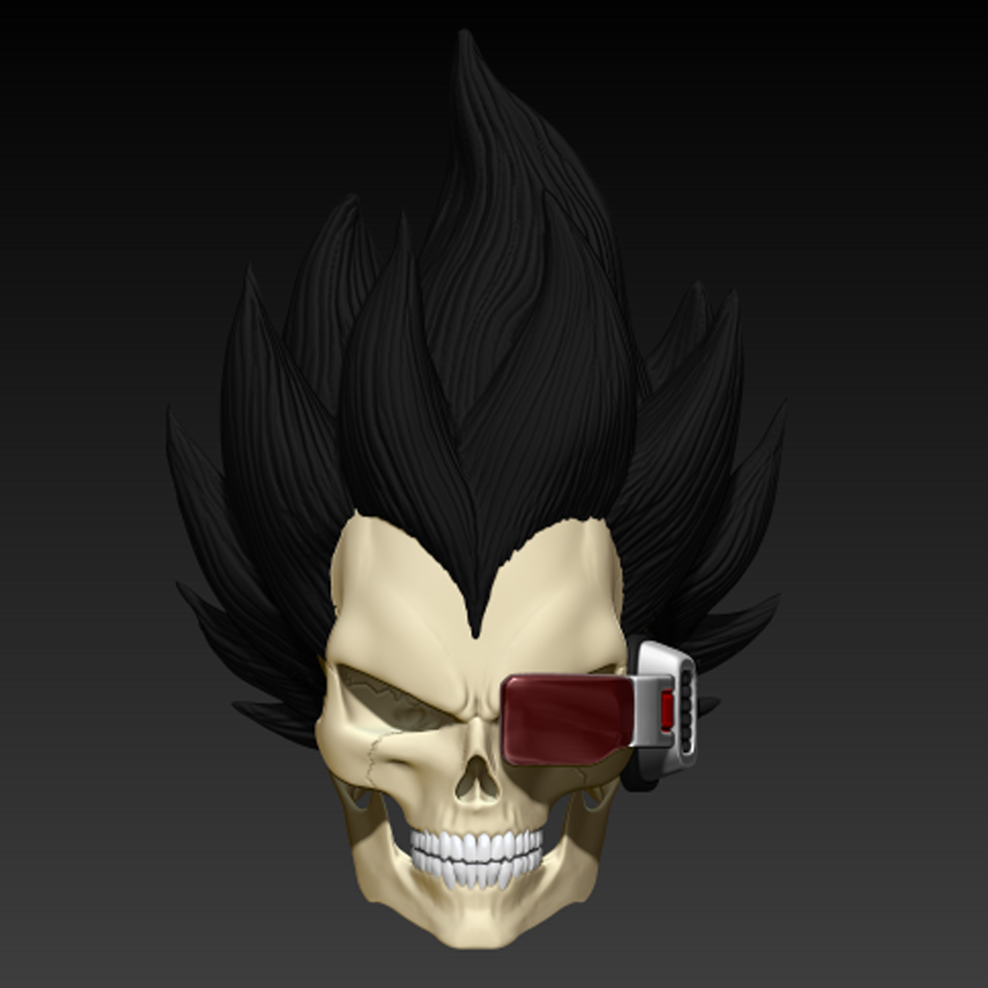 💀 vegeta skull set dragon ball z・ STL File for ・Cults